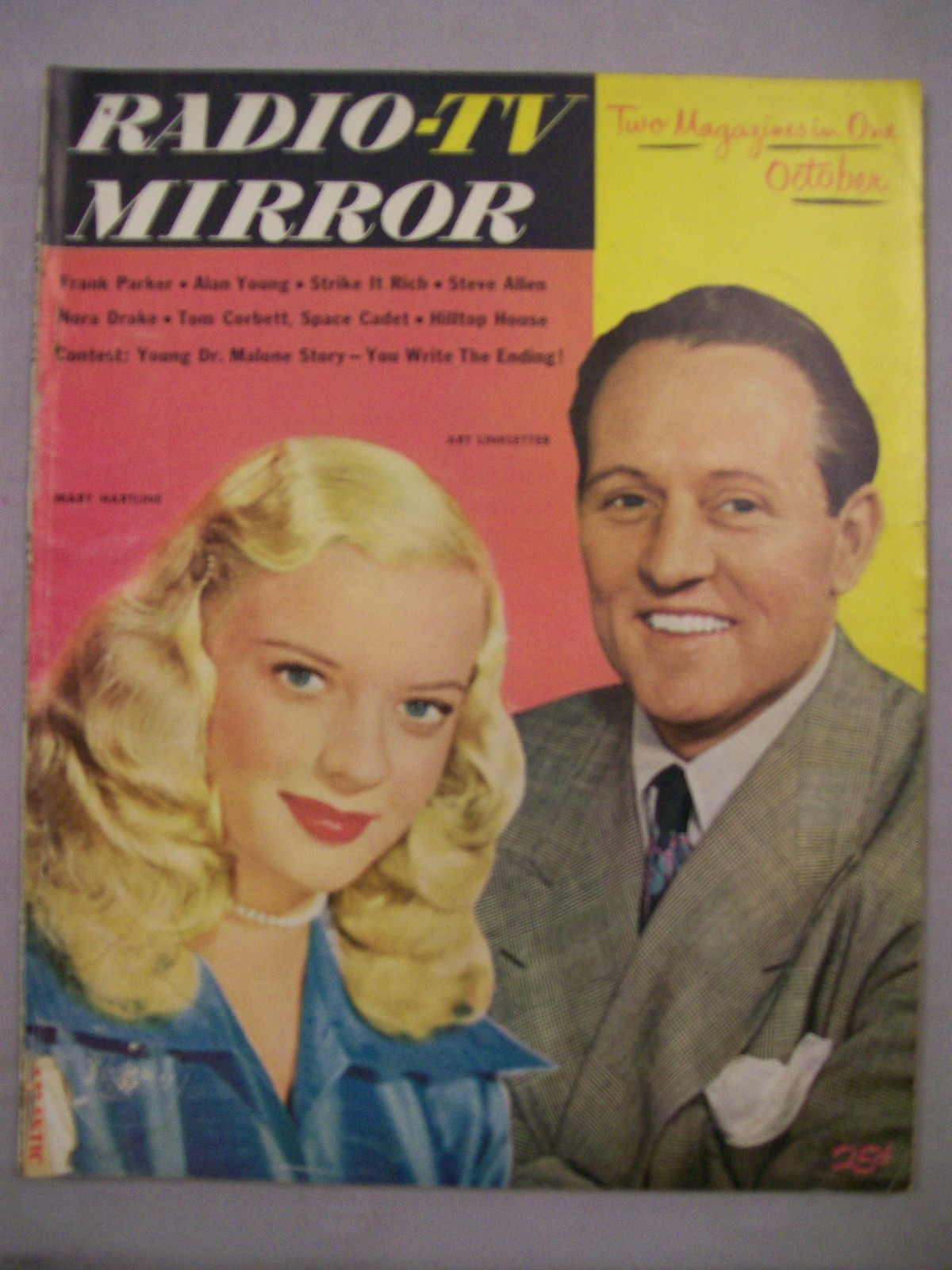 TV RADIO MIRROR OCTOBER 1951 MARY HARTLINE ART LINKLETTER TWO IN ONE | eBay