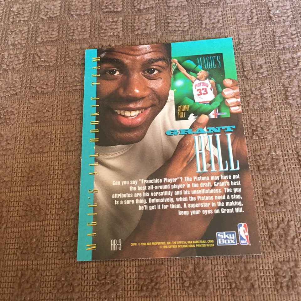 1995-96 Hoops Magic's All-Rookie Team Grant Hill #AR-3 Detroit Pistons ...