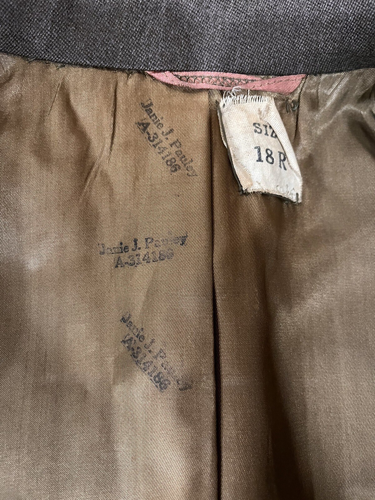 WW2 WWII Original Named Jacket Coat WAAC WAC Enlisted SGT Uniform 18R ...