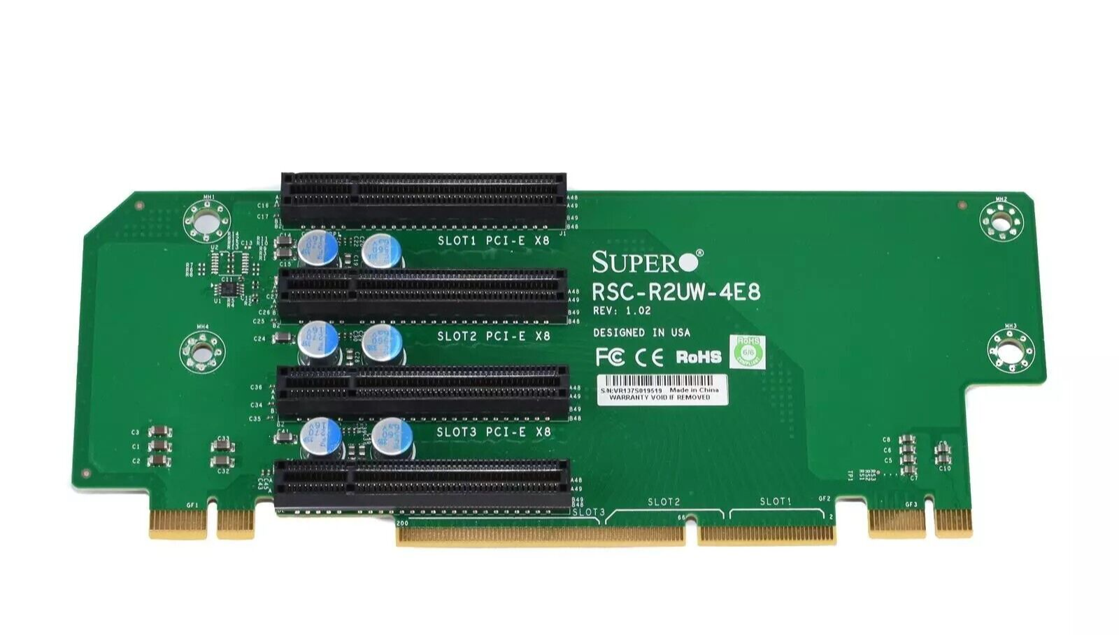 Supermicro RSC-R2UW-4E8 2U LHS WIO & PCI-Express x8 Riser Card | eBay