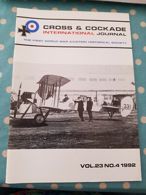 Cross and Cockade International Journal World War 1 aero hist Vol 23 No ...