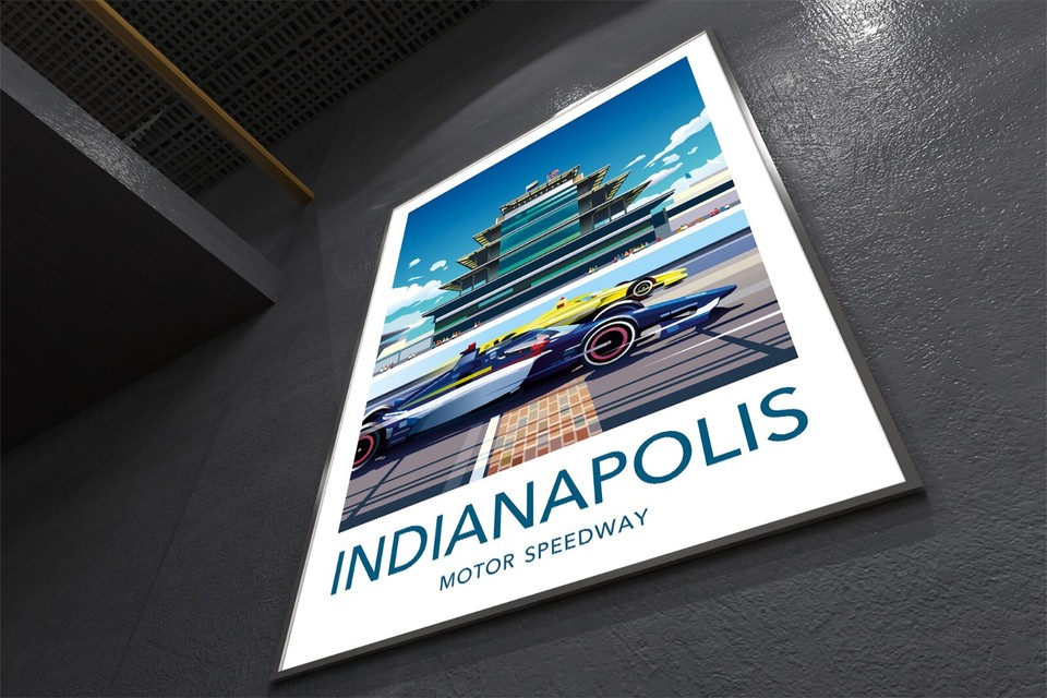 Indianapolis Motor Speedway Poster, Indy 500 Print | eBay