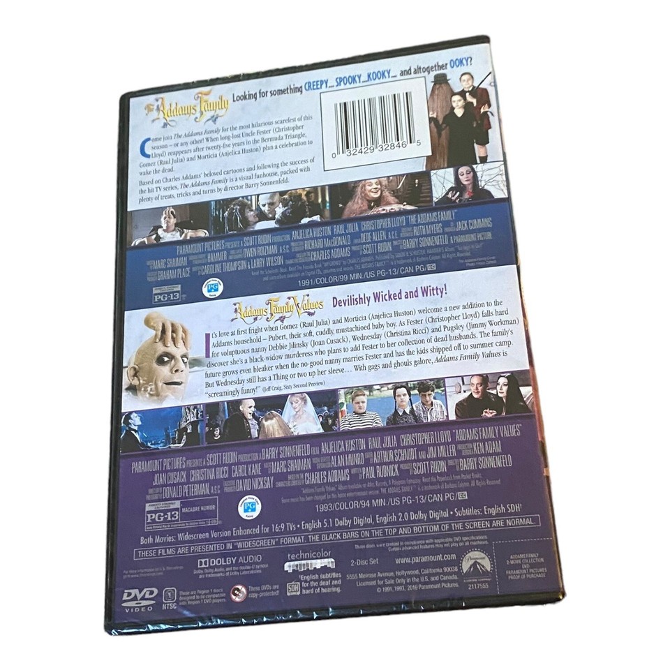 The Addams Family / Addams Family Values: 2 Movie Collection [New DVD ...