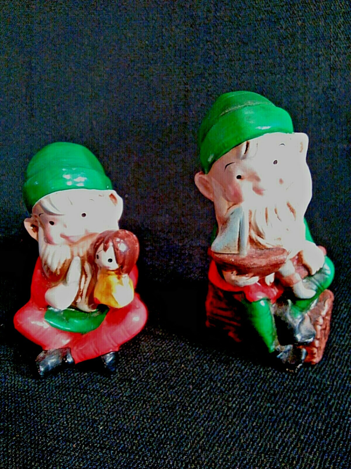 Vintage HOMCO Elf/Gnomes Mini Ceramic Christmas Figurines #5205 Lot of ...