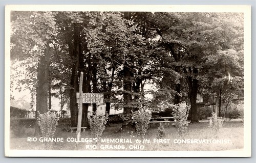 RPPC~Rio Grande College Brocket Garden Rio Grande OH~Real Photo ...