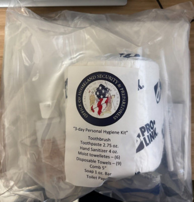 Office of Homeland And Security & Preparedness 3-Day Personal Hygiene ...