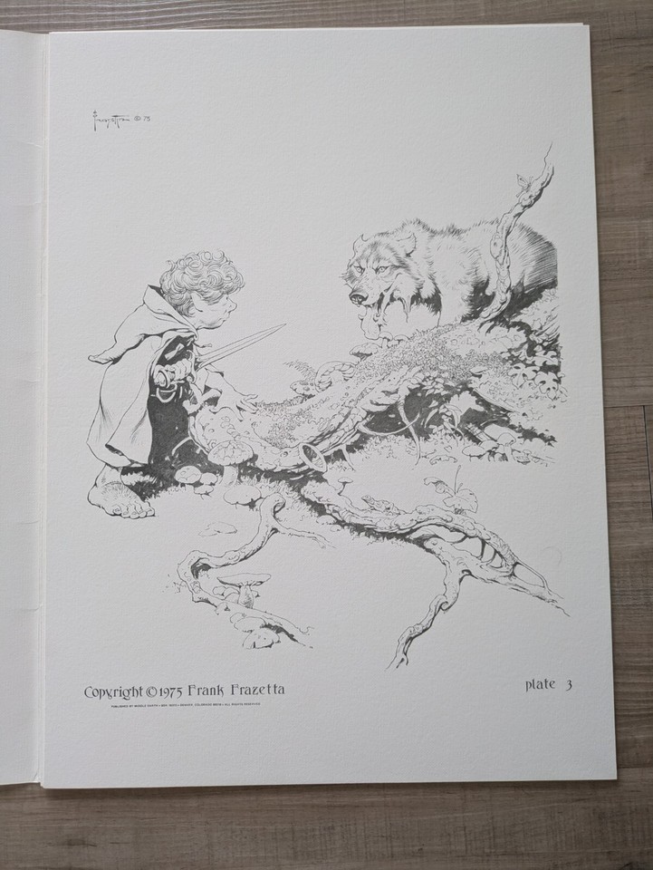 Frank Frazetta 1975 Lord of the Rings Portfolio Signed #'d 87/1000 COA ...