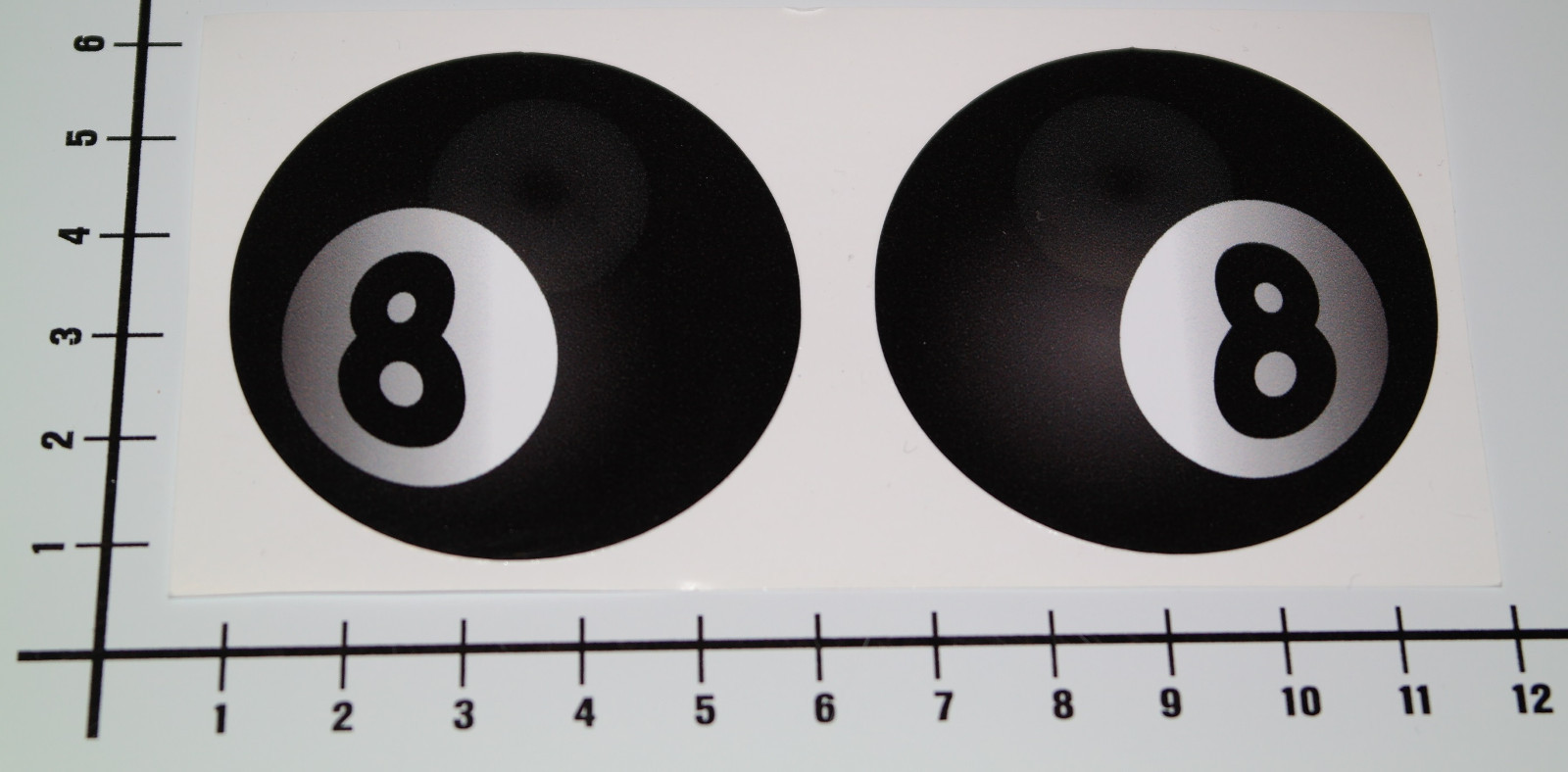 EIGHTBALL 8 BALL 2 Stück Aufkleber Sticker Decal OEM Pool Billard V8 ...