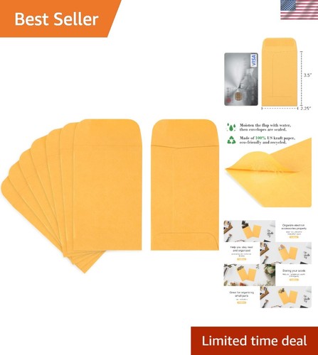 2.25x3.5 Brown Coin Envelopes - 1000 Recycled Paper Storage Solution | eBay