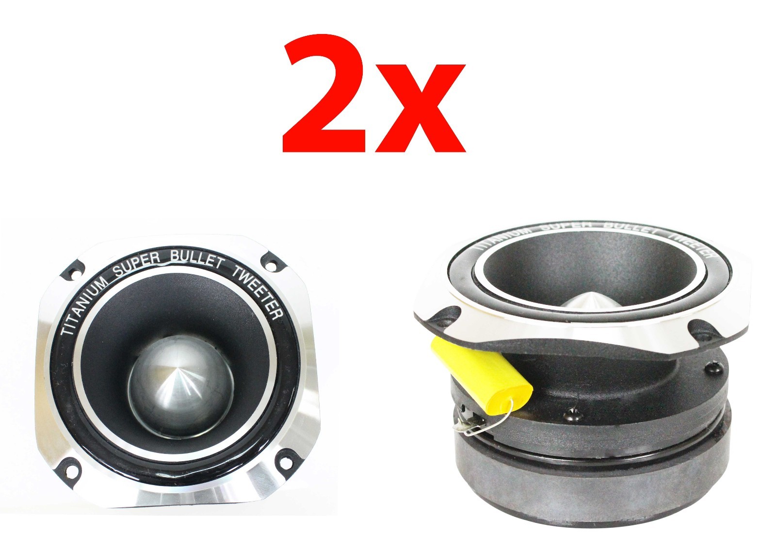 2x 4" Titanium Bullet Tweeter Car Pro Super Tweeter | eBay