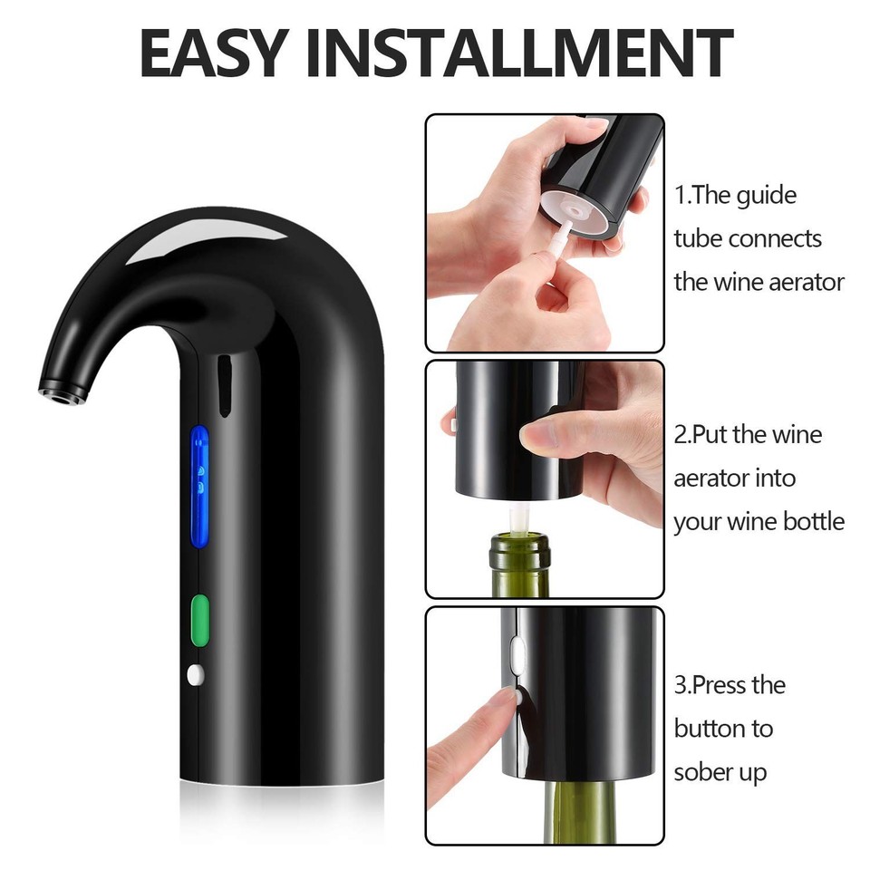 Wine Aerator Electric Wine Decanter Best Sellers One Touch Red -White ...