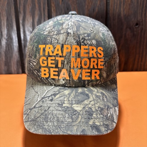Trappers Get More Beaver Funny Trucker Hat Cap Hunting Real Tree Camo ...