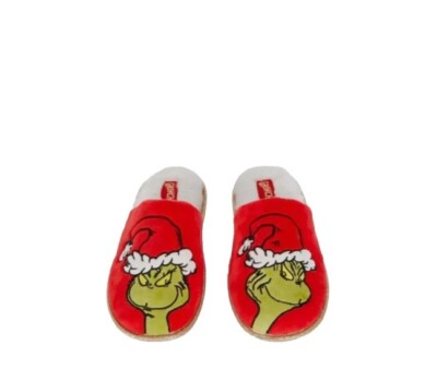 Primark Women's The Grinch Glittery Slippers Gift Bag Christmas SizeS 3 ...