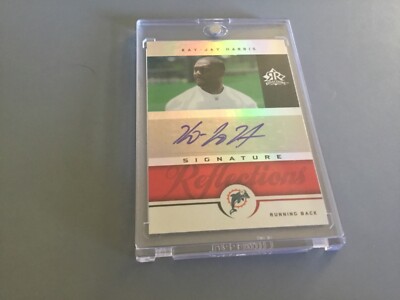 kay-jay harris 2005 upper deck reflections signature auto dolphins mint ...
