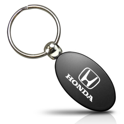 Honda Logo Black Aluminum Oval Key Chain | eBay