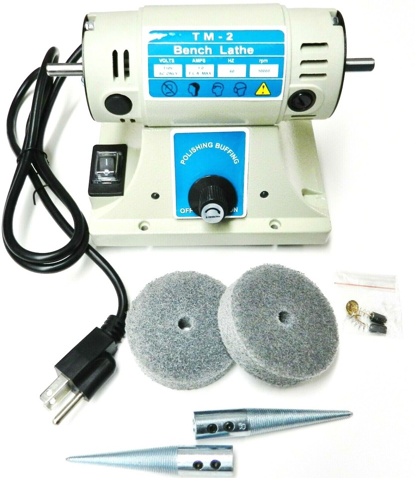 Bench Top Buffer Polisher Kit Variable Speed Motor with Set Buffs ...
