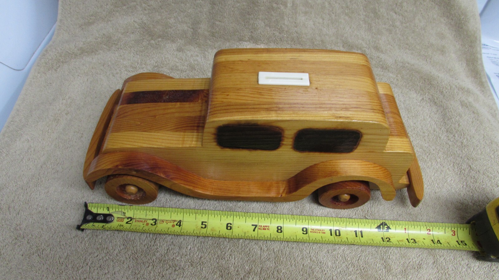VINTAGE ORIGINAL WOODEN TOY CAR BANK | eBay