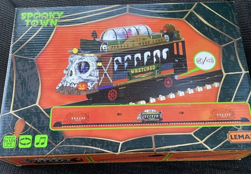 RARE! Lemax SPOOKY TOWN Jekyll & Hyde Line WRETCHED TROLLEY Halloween ...