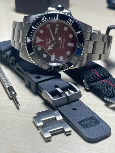 Orologio Seiko mod automatico nh 36 date 40 m Watch Red Special Edition ...