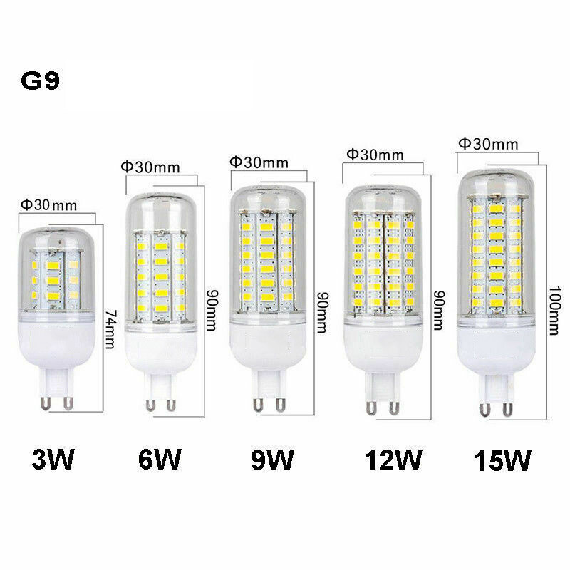 220V LED Corn Light Bulbs E14 E27 B22 G9 Warm Cool White Lamp 6W 12W ...