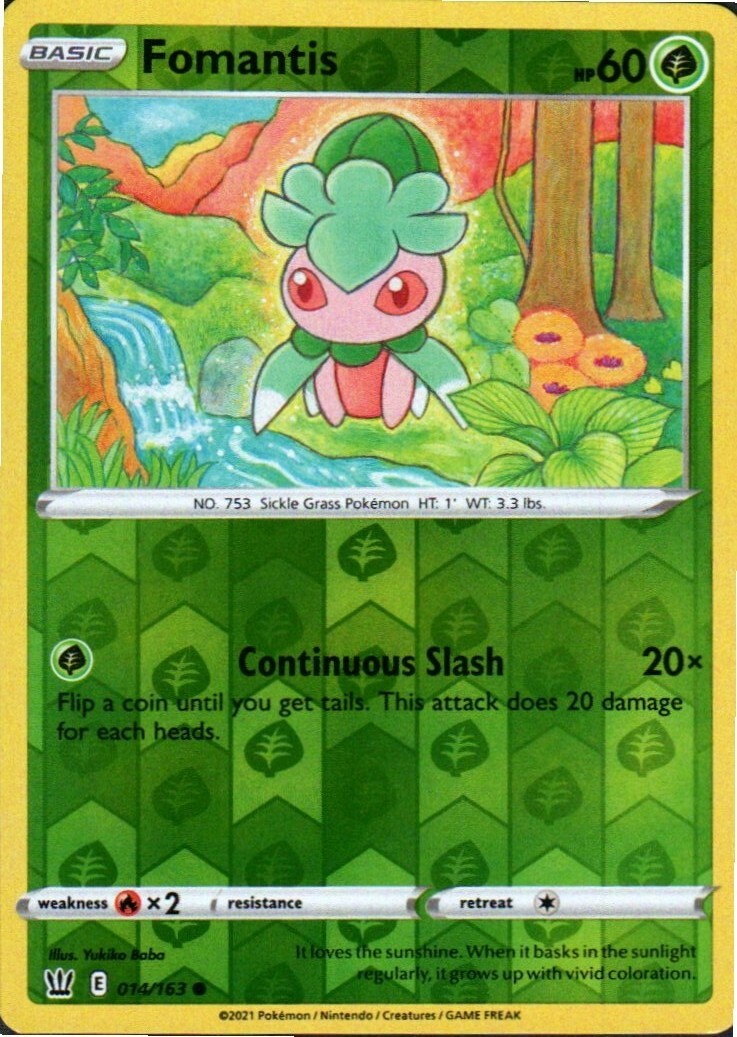 fomantis reverse holo For Sale - MAVIN