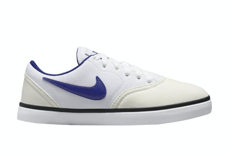 Nike SB Check Canvas GS White Grade School Kids Sneakers Logo Shoes ...
