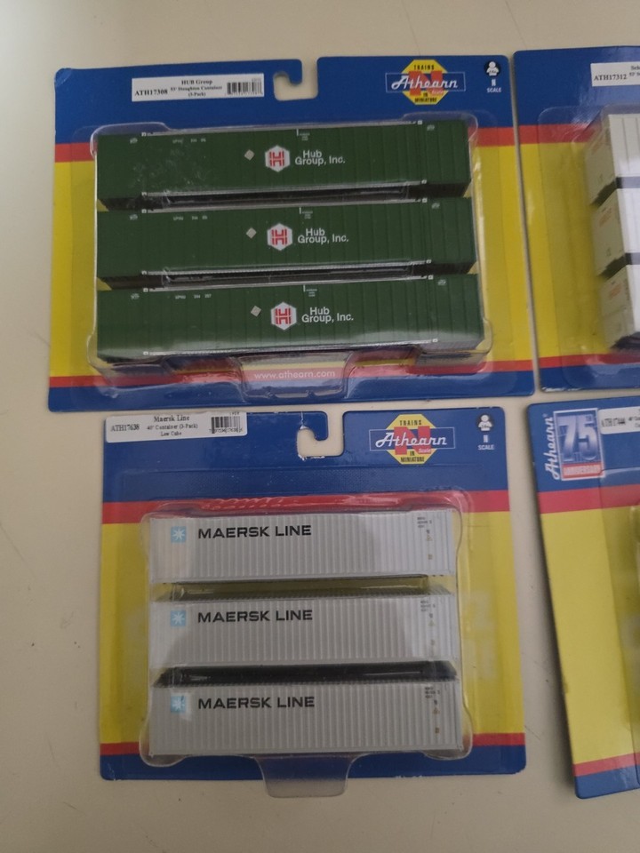 Athearn N Scale Container Cars and 2 Fixable Visacoach Buses Lot 7 ...