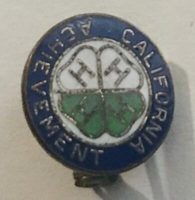 4H Youth Organisation California Achievement HHHH Badge Pin Rare ...