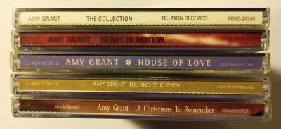 5 CD lot Amy Grant Collection Heart in Motion House of Love Christmas ...