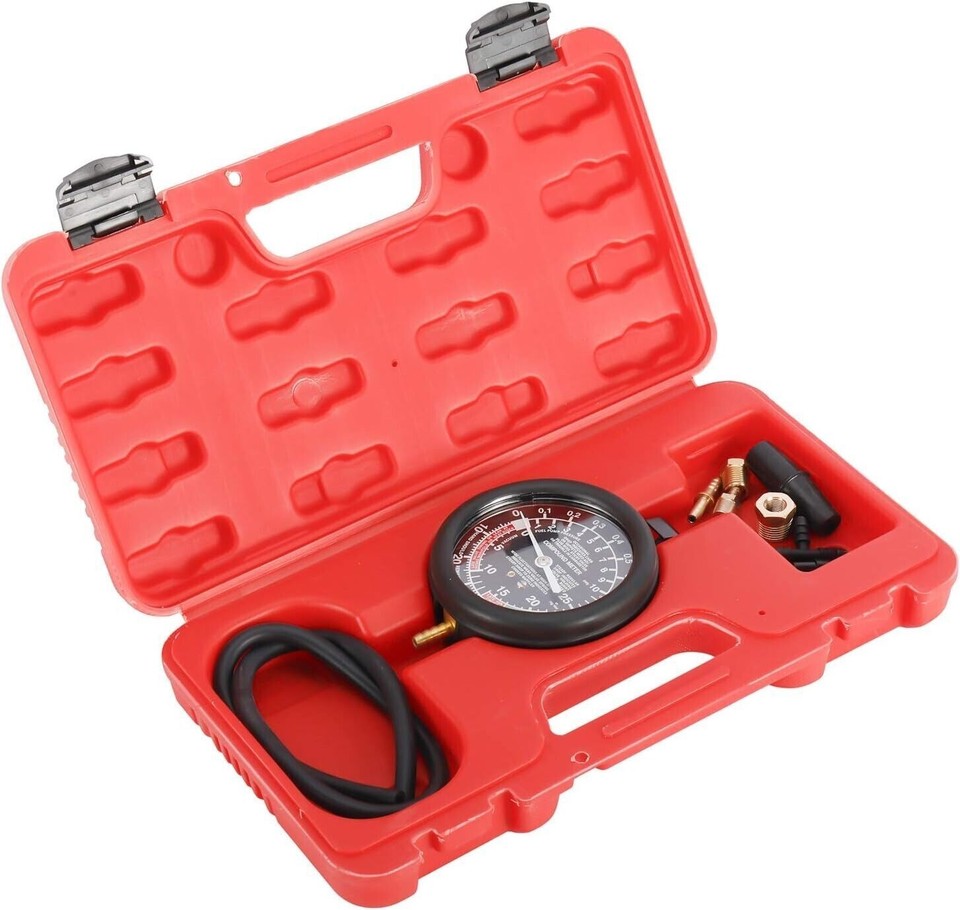 Auto Carburetor Carb Valve Fuel Pump Pressure &Vacuum Tester Gauge Test ...
