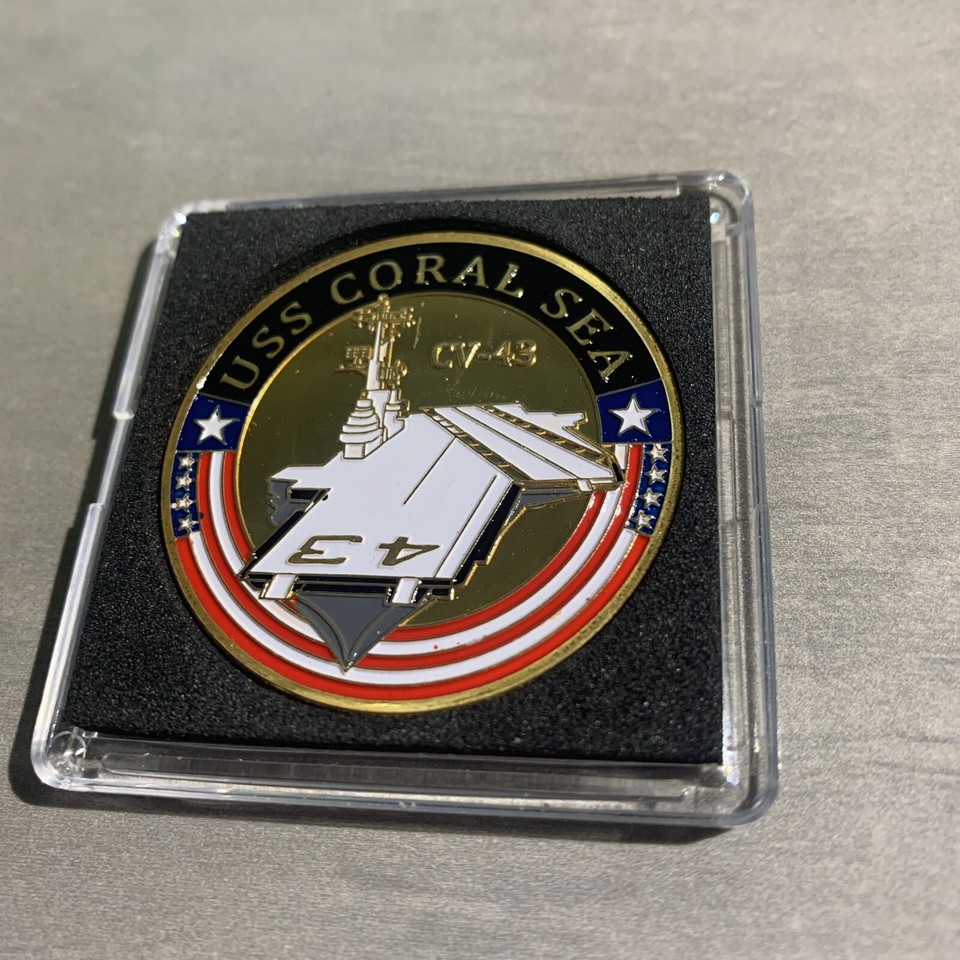 USS CORAL SEA CV-43 Challenge Coin USN-US NAVY 40mm with Case New | eBay