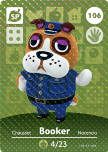Booker 106 Amiibo Card Animal Crossing Series 2 Nintendo NM/M USA | eBay