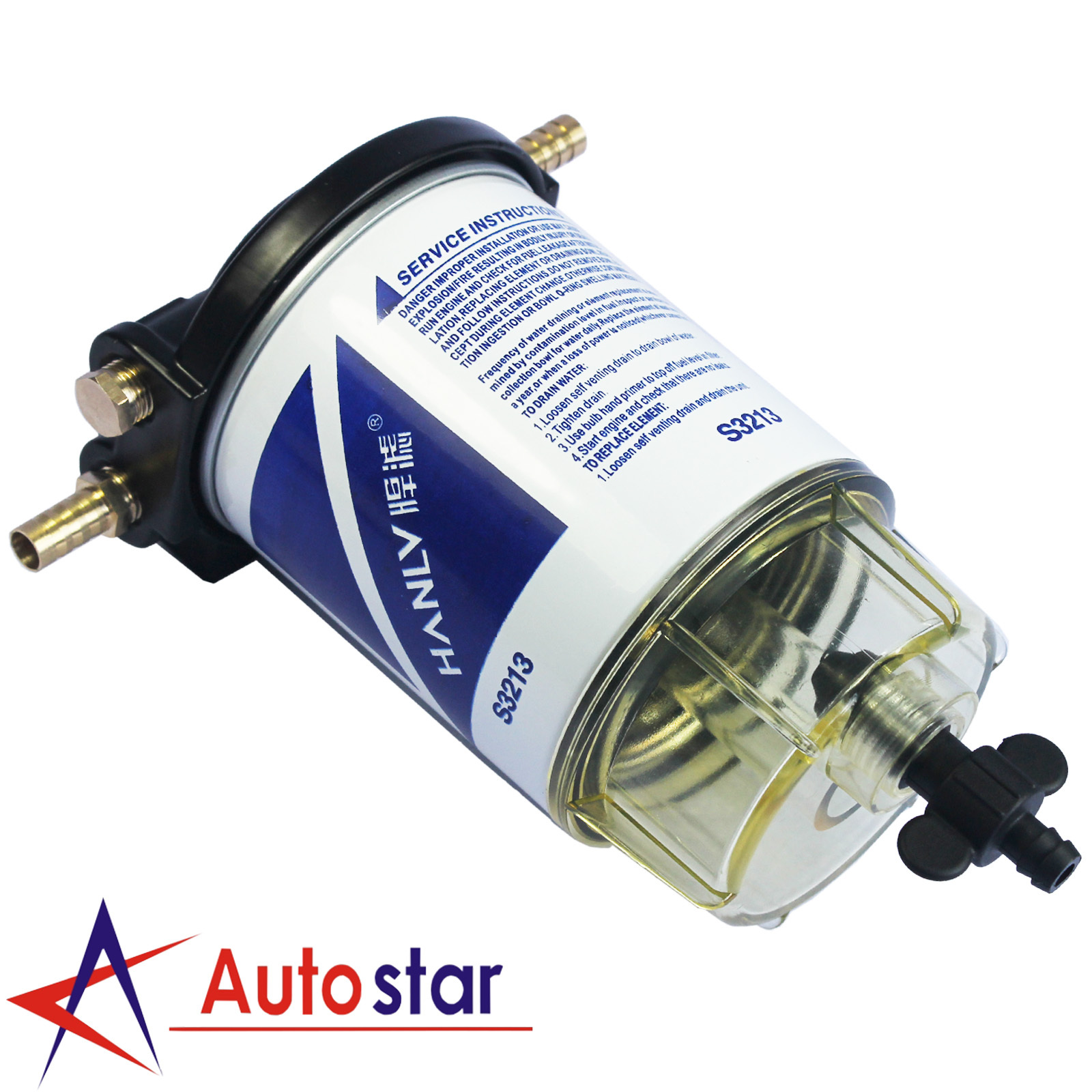 3/8" NPT Fuel Water Separetor Fuel Filter System S3213 For Marine ...