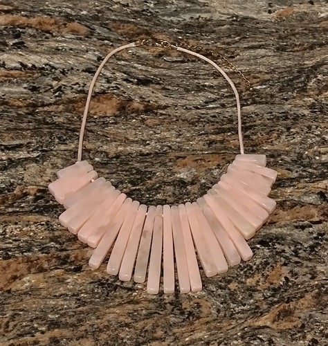 PINK ROSE TAGUA NUT BIB NECKLACE Fair Trade, Organic, Handmade In ...