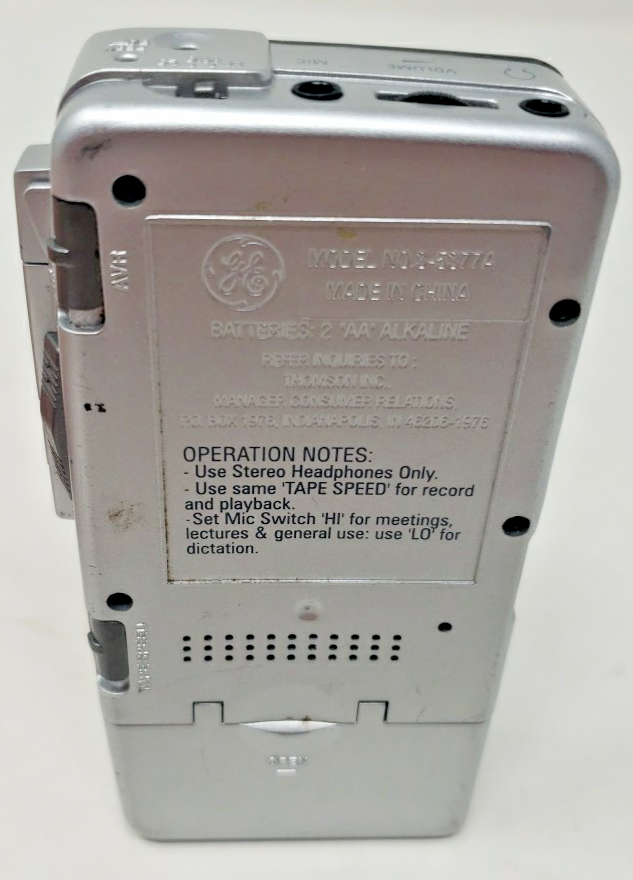 GE Microcassette AVR 3-5377A Fast Playback Auto Voice Recorder VTG ...