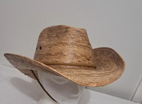 Dorfman Pacific Co. DPC Authentic 100% Straw Cowboy Hat OSFM Chin Strap ...