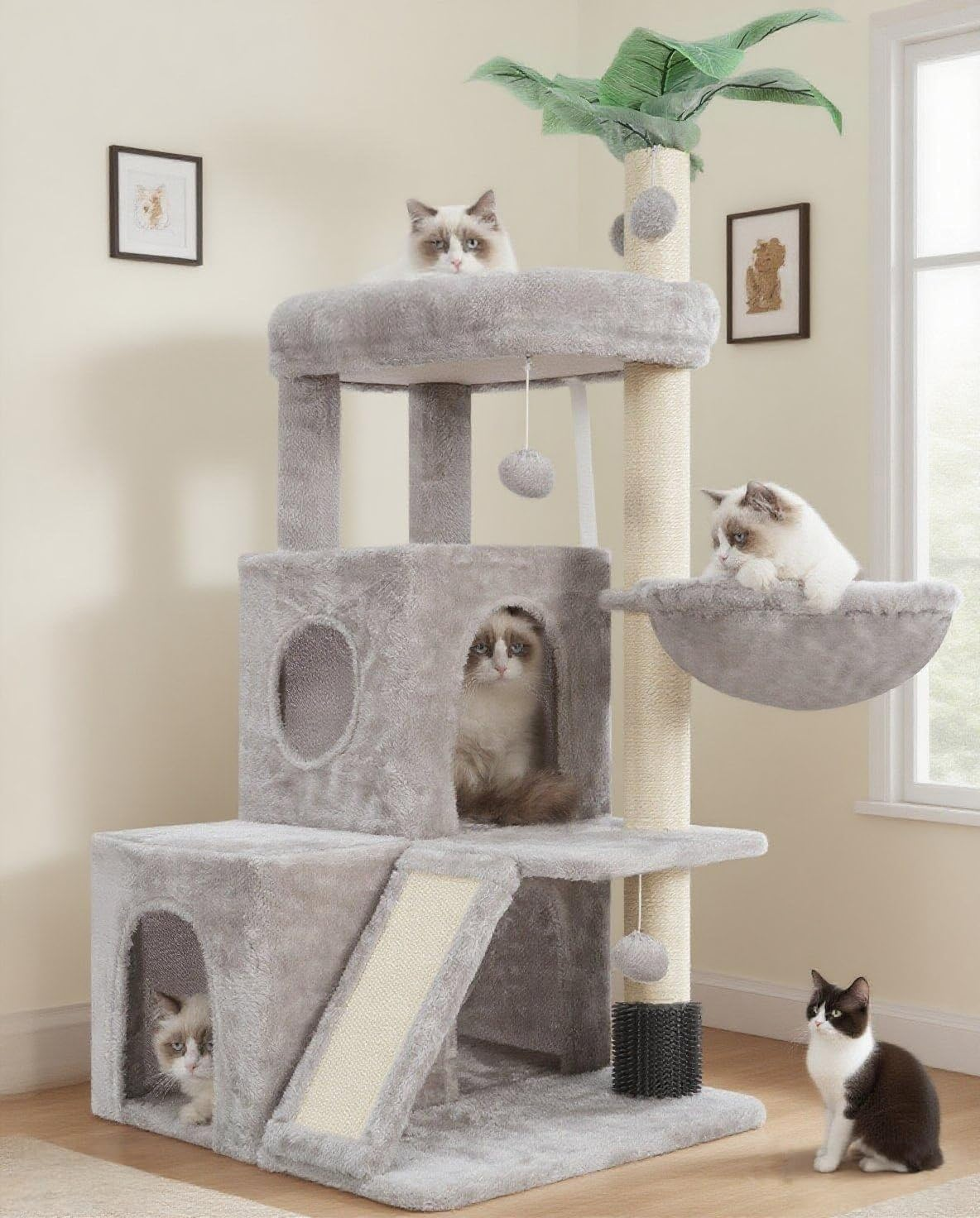 Cat Tree for Indoor Cats Large Adult, Heavy Duty Cat Tower for Big Cats ...