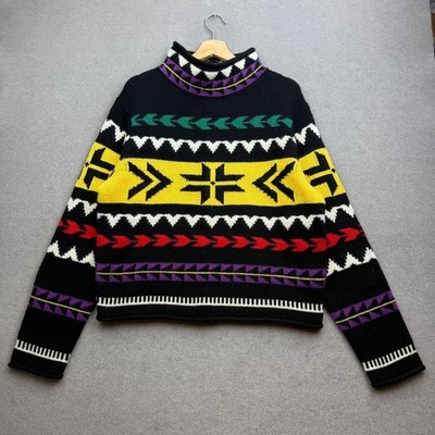 POLO RALPH LAUREN Jumper L Knit Fairisle Nordic Yoke Aztec Festive ...