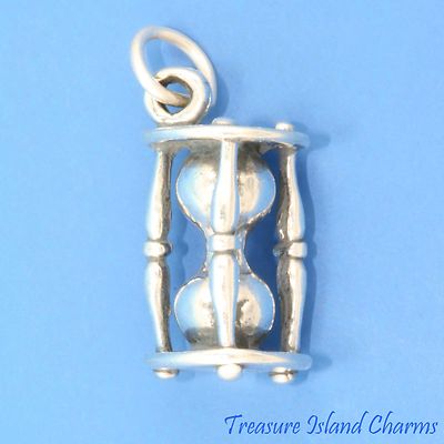 Hourglass Sand-glass Sand Timer Wizard of Oz 3D 925 Solid Sterling ...