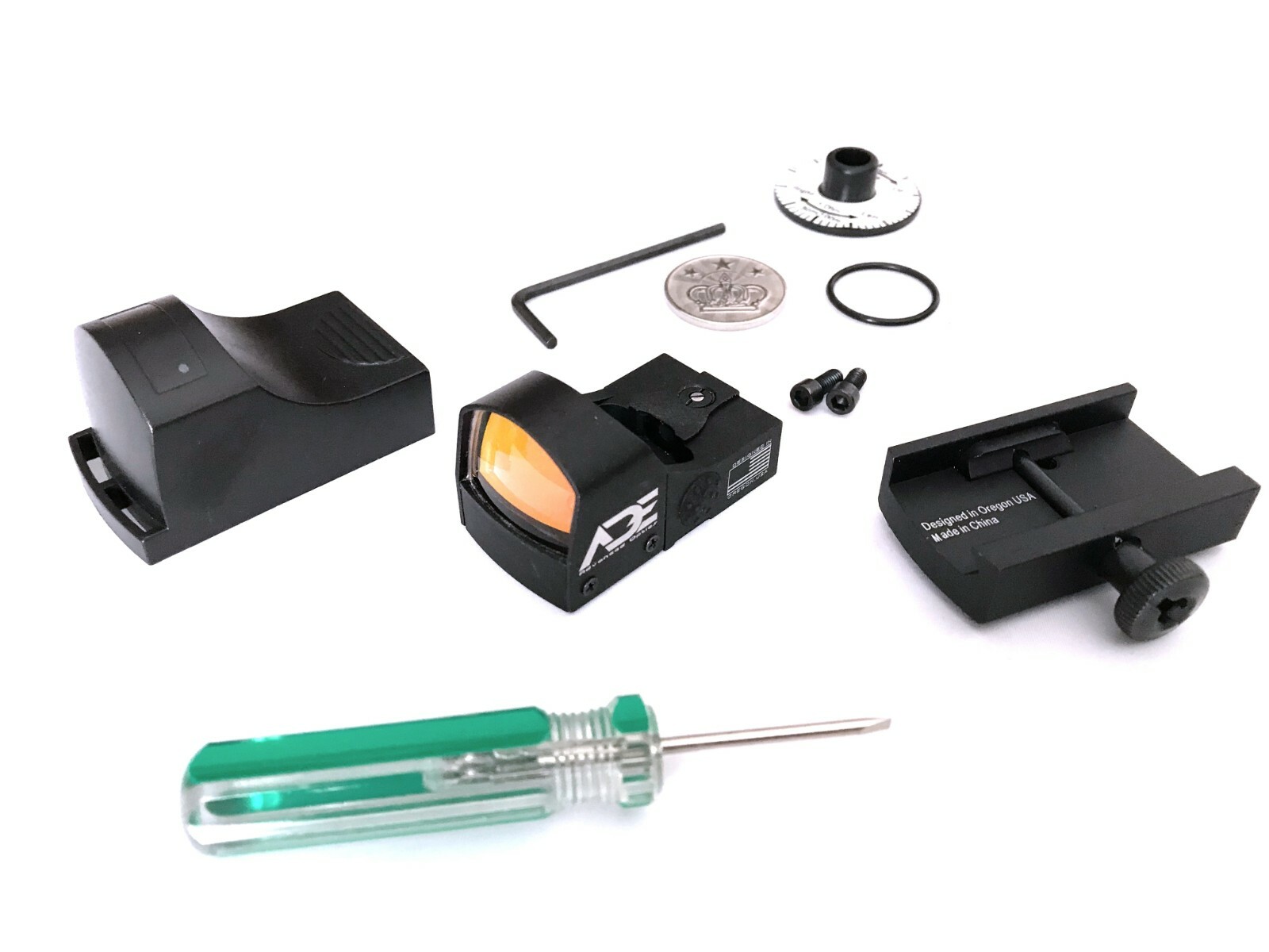 Ade Optics RD3-009 RED Dot Reflex Sight + RUGER LC9,LC380,LC9S pistol ...