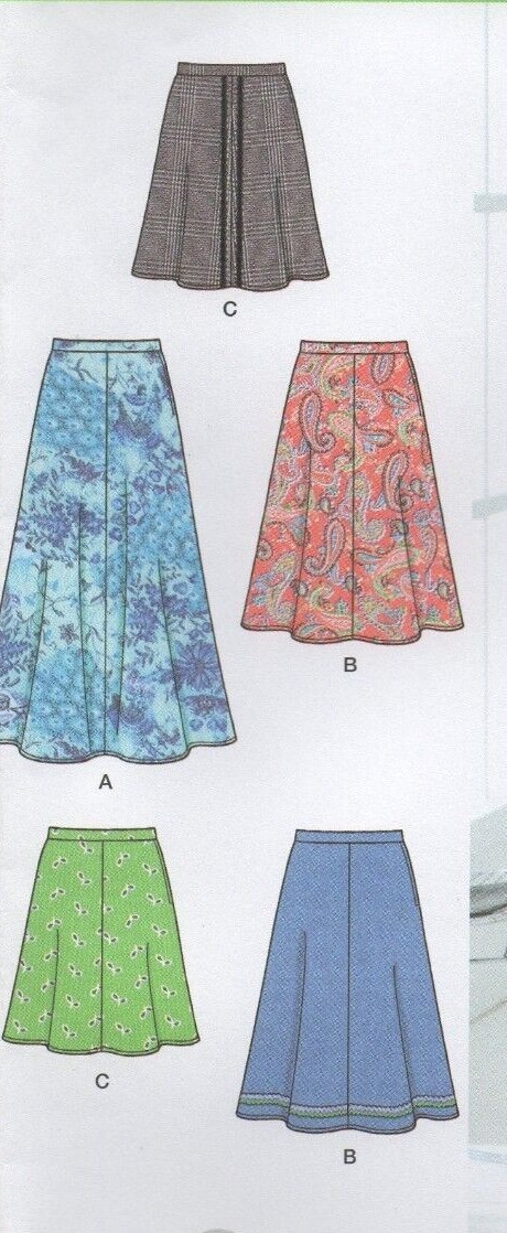 Simplicity Sewing Pattern 2314 EASY Skirts "Learn to Sew" 3 Lengths Sz ...