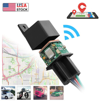 Real-time GPS Tracker GSM Locator Car Hidden Tracking Anti-theft APP ...