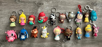 Disney Blind Bag 3D Figural Keychains Lot Mixed Series Stitch Princess ...