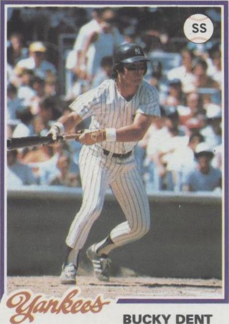 1978 Topps Burger King - Restaurant New York Yankees Bucky Dent #15 for ...