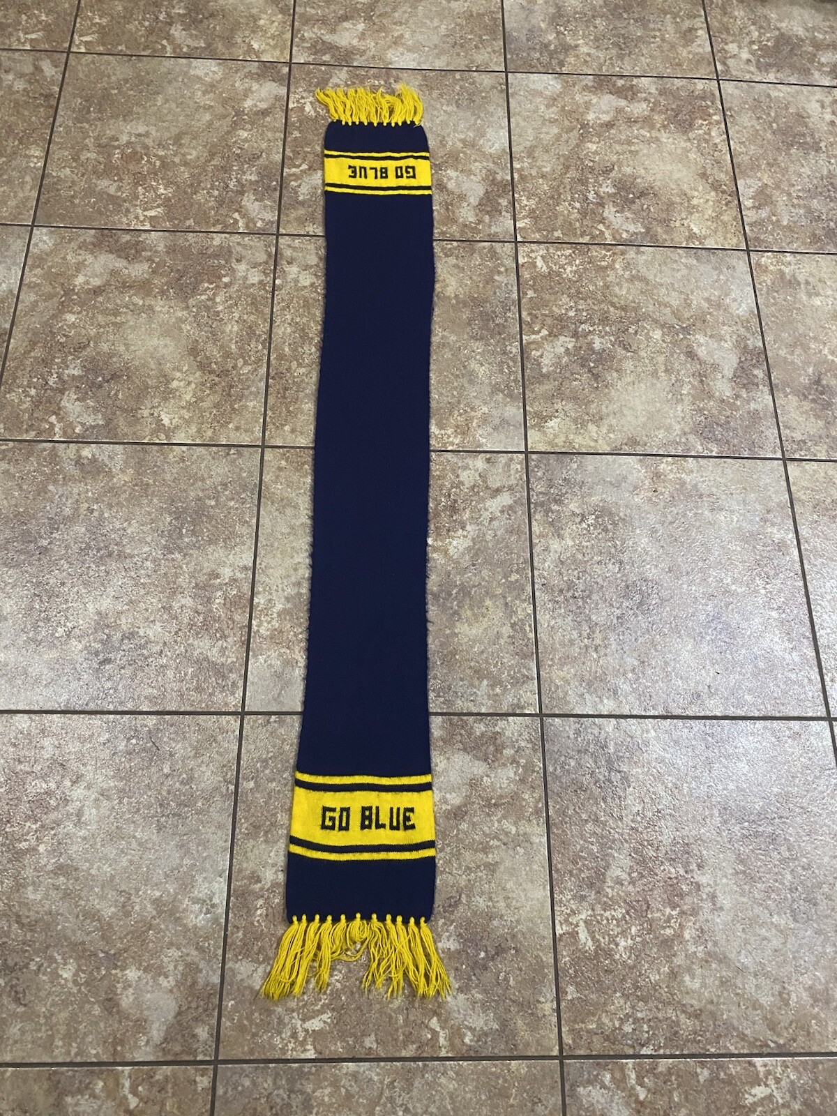 Vintage Michigan Wolverines Winter Blue Scarf | eBay