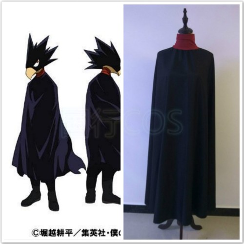 My Hero Academia Fumikage Tokoyami Black Uniform Cosplay costume Cloak ...
