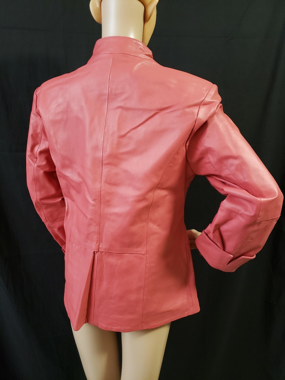 Pamela McCoy Collections Genuine Leather Women Blazer… - Gem