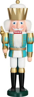 Nutcracker King turquoise white HxWxD = 40x14x12cm NEW Christmas ...