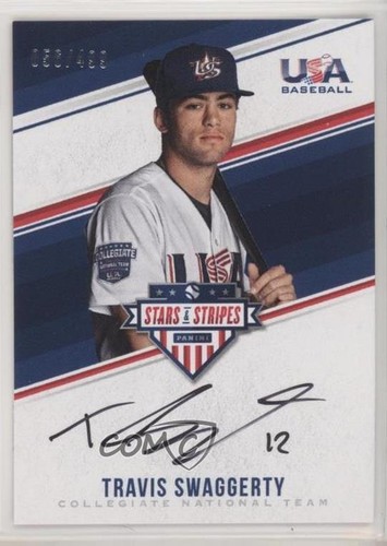 2018 USA Baseball Stars & Stripes CNT Signatures Black Ink Travis ...