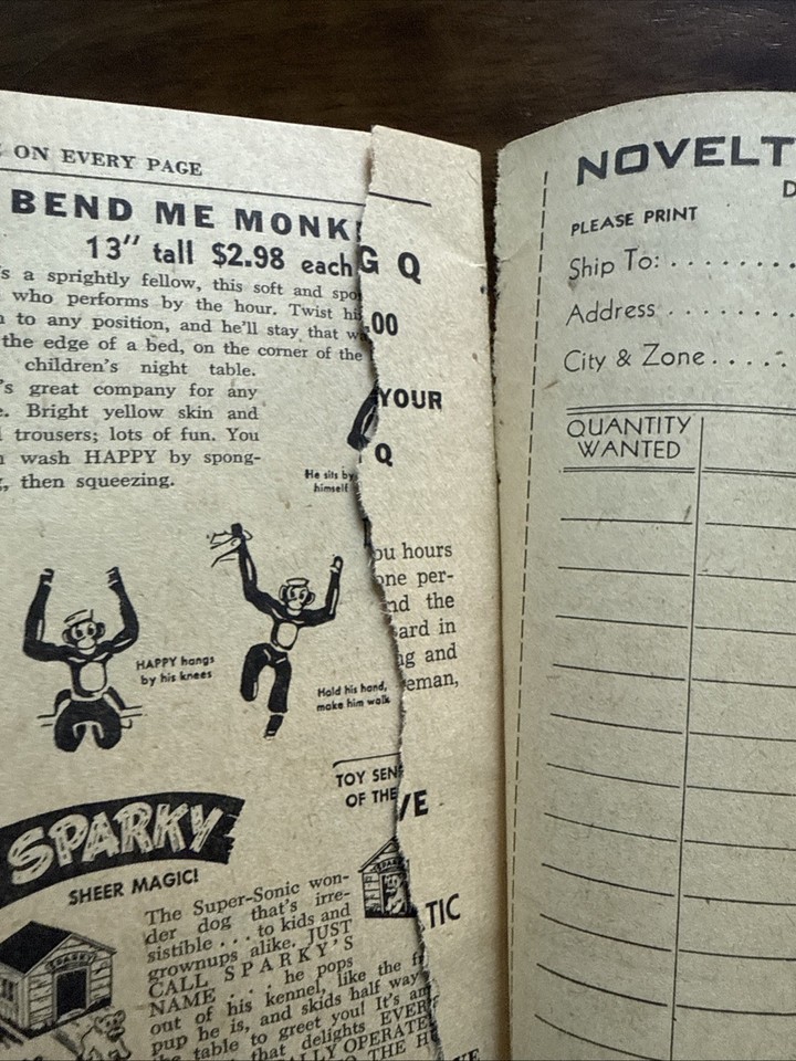 RARE 1950s Vintage Novelty Mart Toys and Novelties Magazine Catalog ...